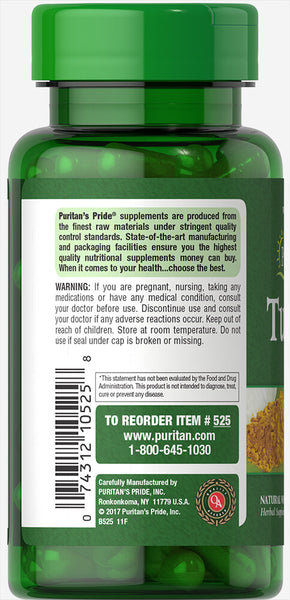Puritan's Pride Turmeric 400 mg Item #000525 – Puritan's Pride Singapore